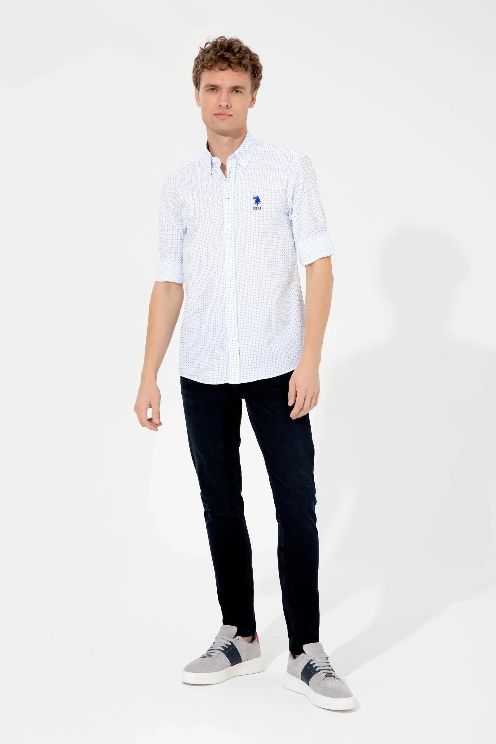 US Polo Assn. Slim Shirt Long Sleeve USPA Logo - Men